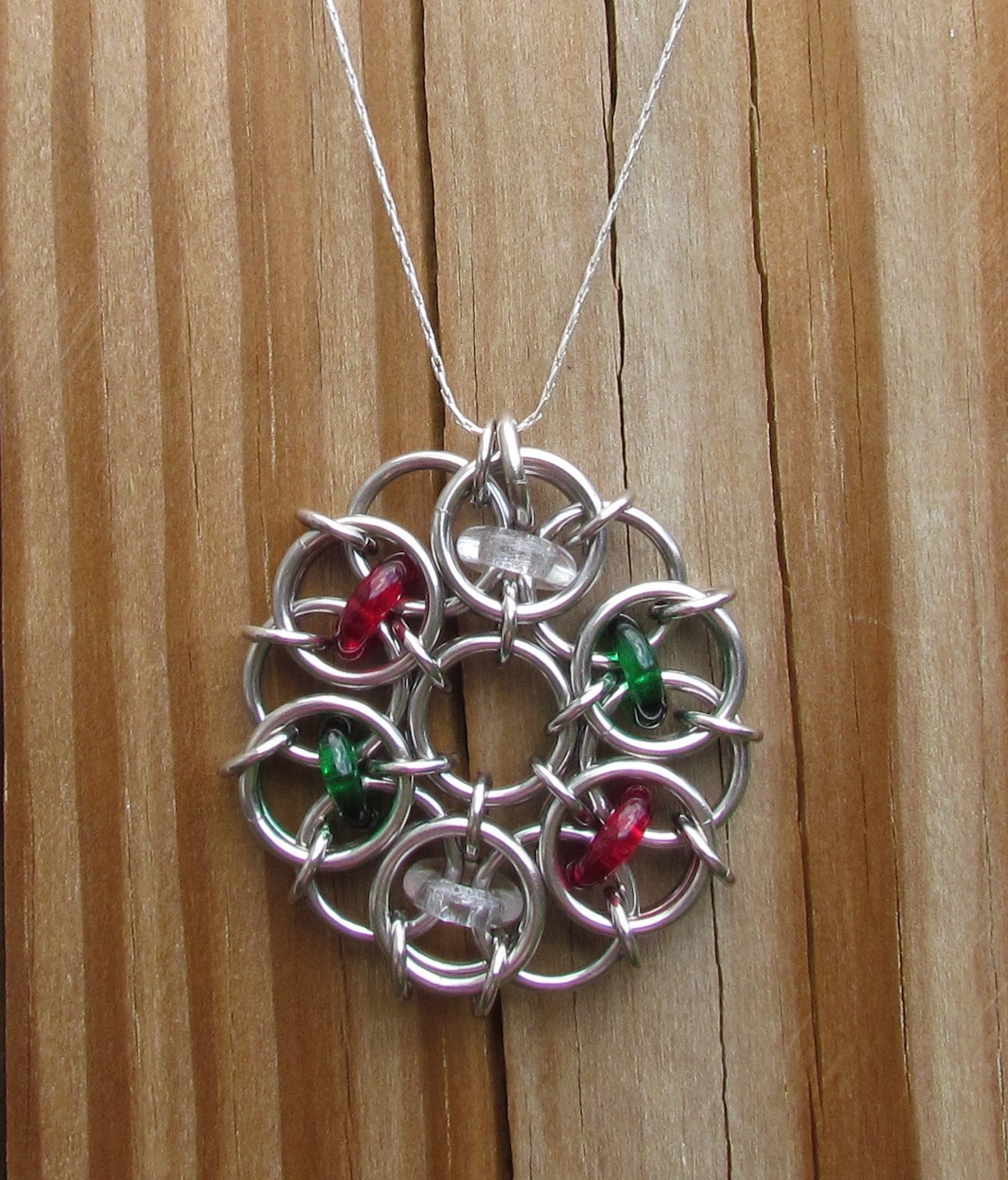 Christmas Jewelry Chain Maille Pendant Chain Mail Ornament | Etsy