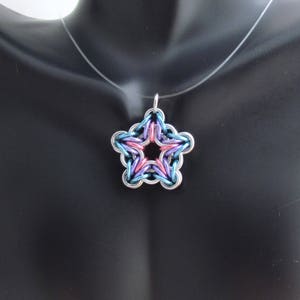 Star Pendant, Chain Mail Pendant, Pastel Jewelry, Star Jewelry - Etsy