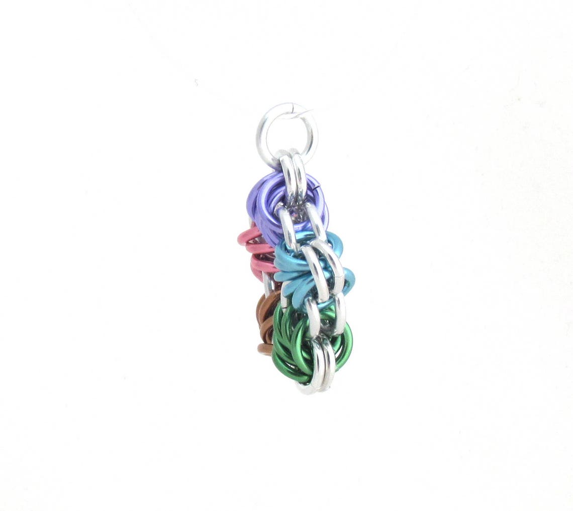 Pastel Star Pendant Chain Maille Pendant Multicolor Star - Etsy