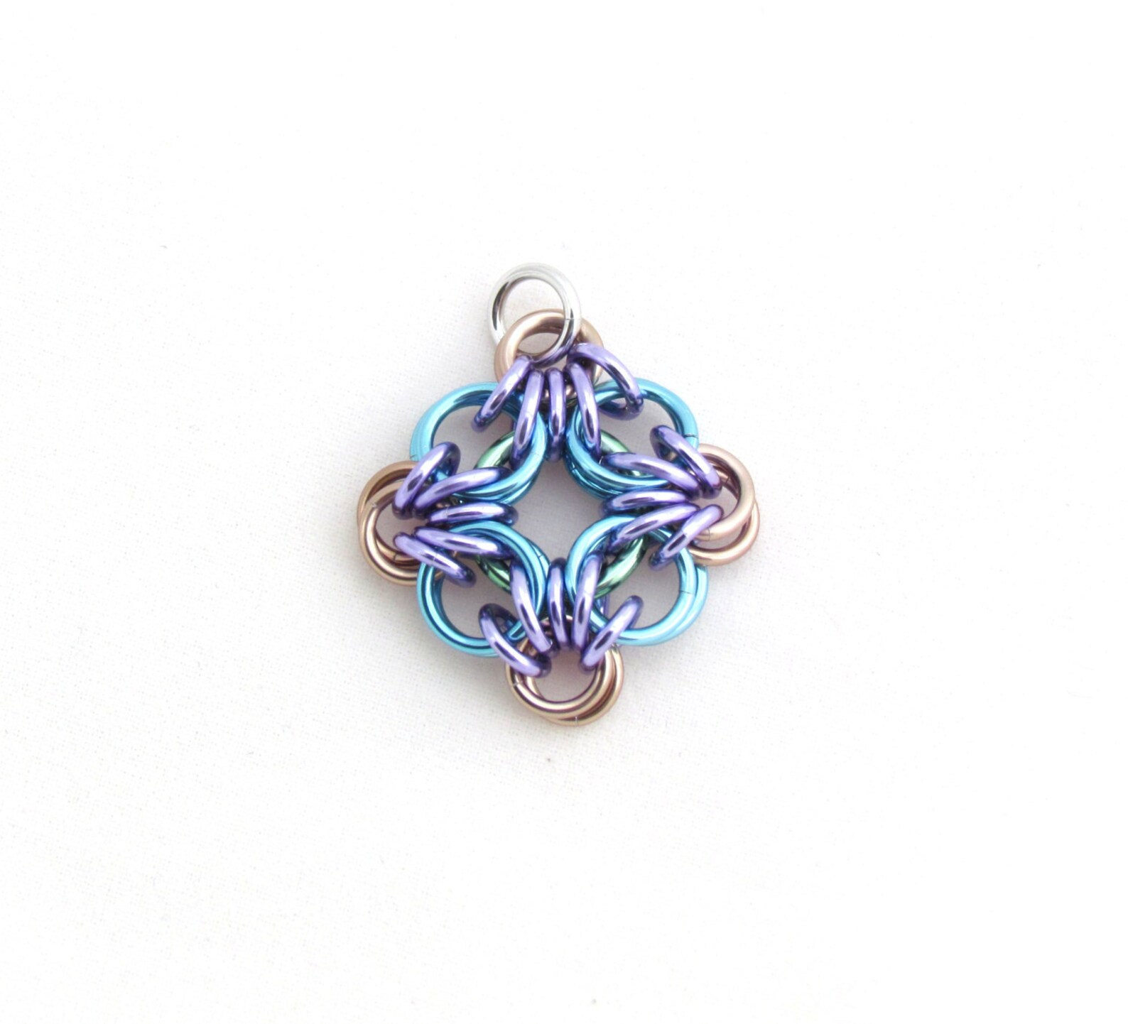 Chainmaille Pendant Jump Ring Jewelry Pastel Jewelry | Etsy