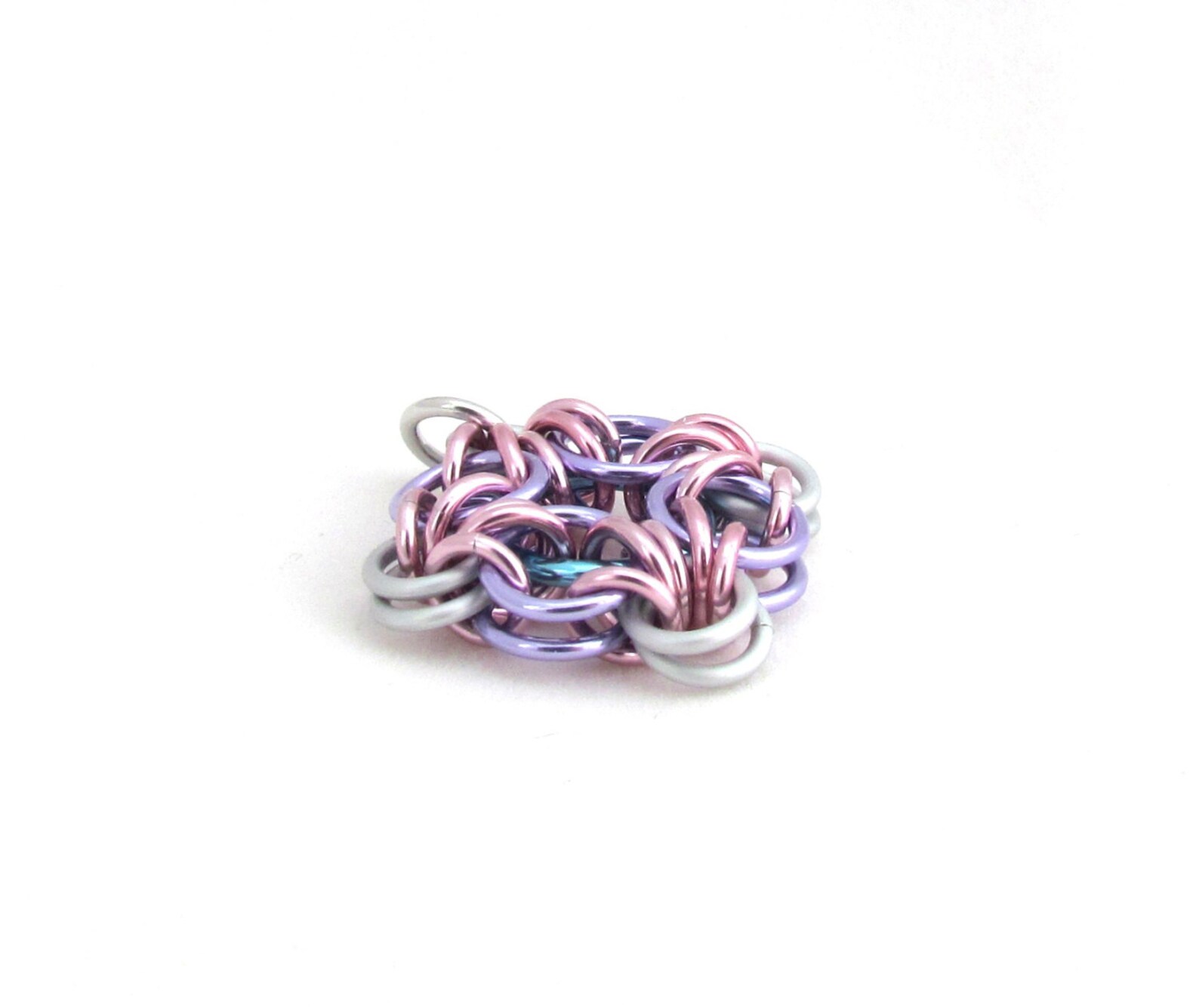 Chain Maille Pendant Jump Ring Jewelry Pastel Pendant - Etsy