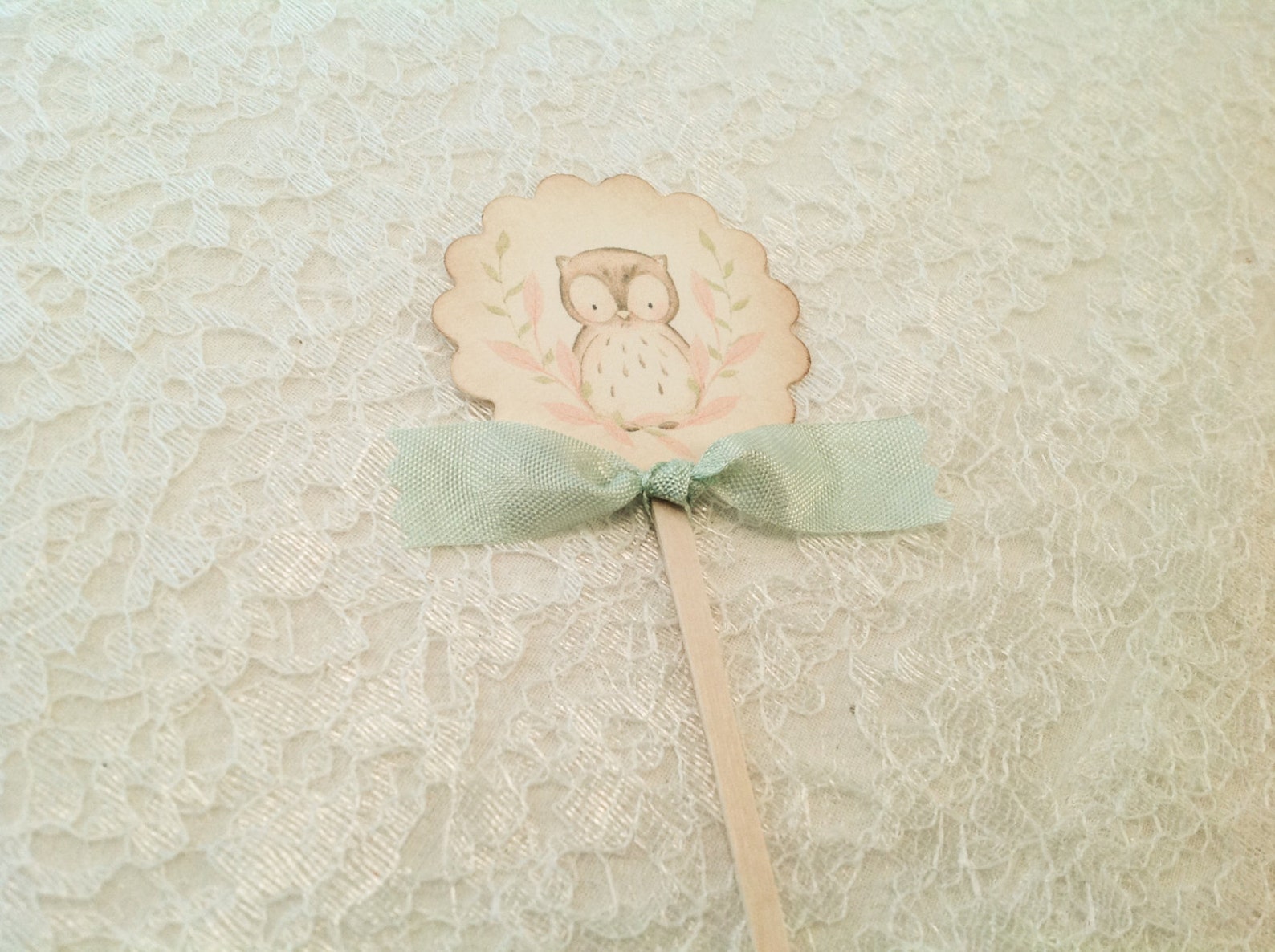 Owl Baby Shower Toppers-owl Birthday Cake-girl Party Decorations and ...