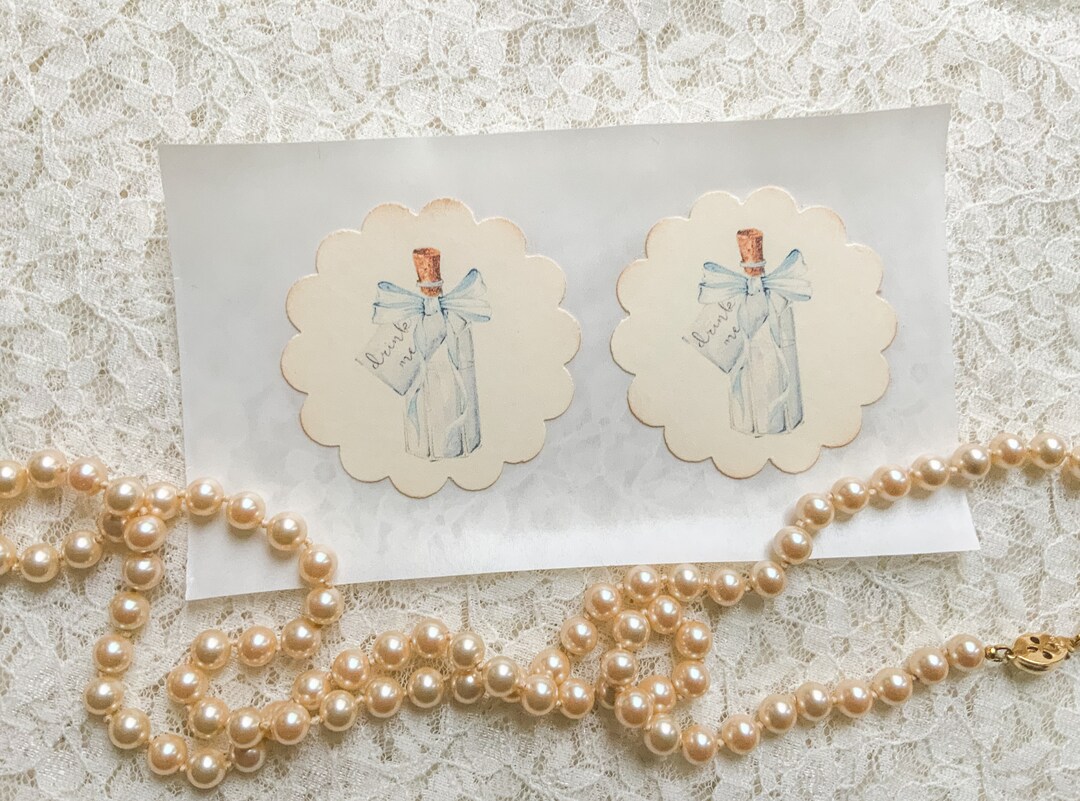 Drink Me Stickers-alice in Wonderland Favors-wonderland Wedding Seals-envelope Seals Favors-set ...