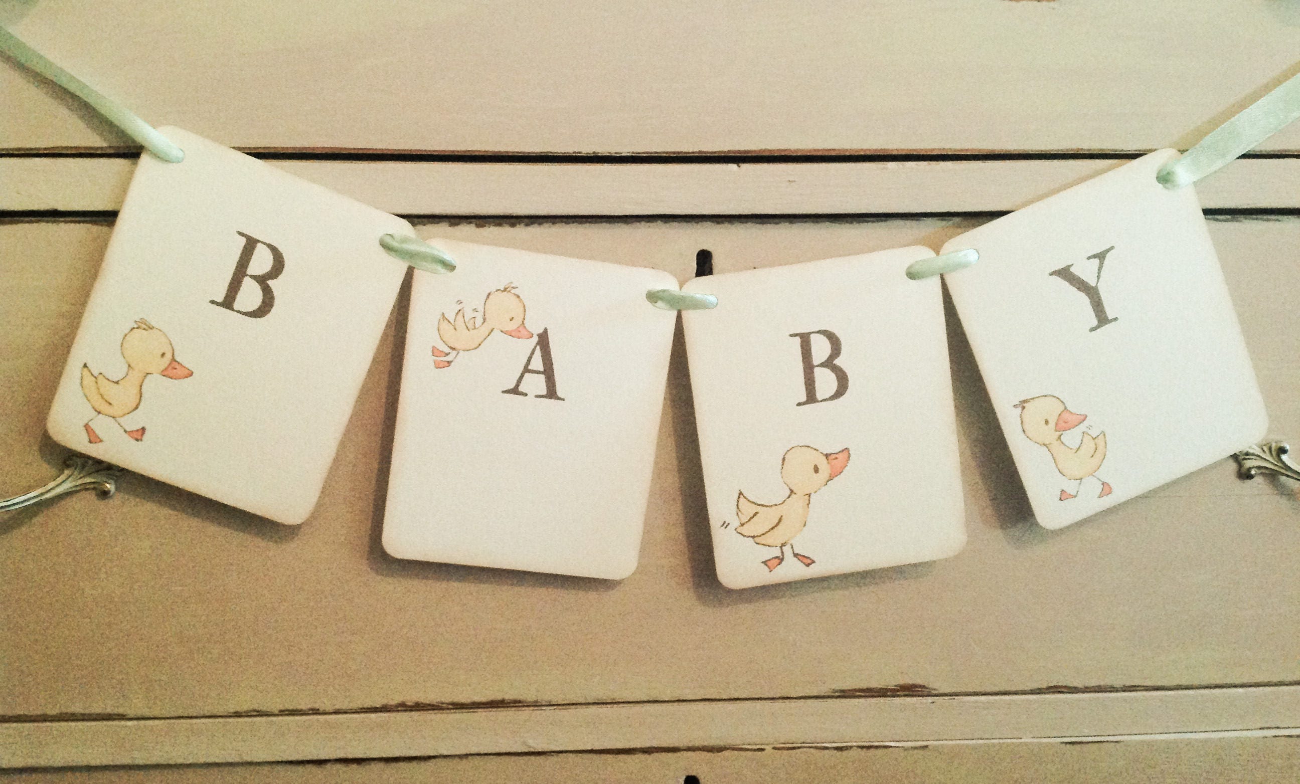 Baby Banner-duck Baby Shower Banner-baby Shower Decorations-baby Shower ...