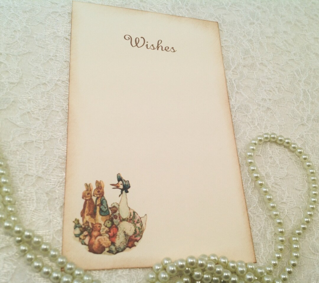 Peter Rabbit Wish Cards-wishes for Baby Cards-blessing Cards Tags-set ...