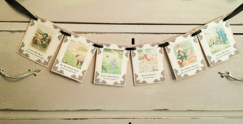 Nursery Rhyme Banner-baby Shower Banner-storybook Banner-nursery Rhyme ...