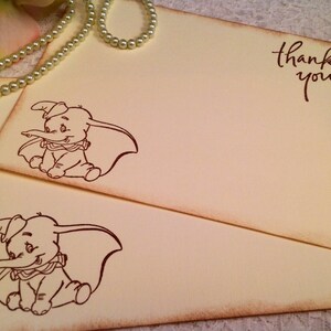 Disney Thank You Notes-dumbo-children's Note Cards-dumbo - Etsy