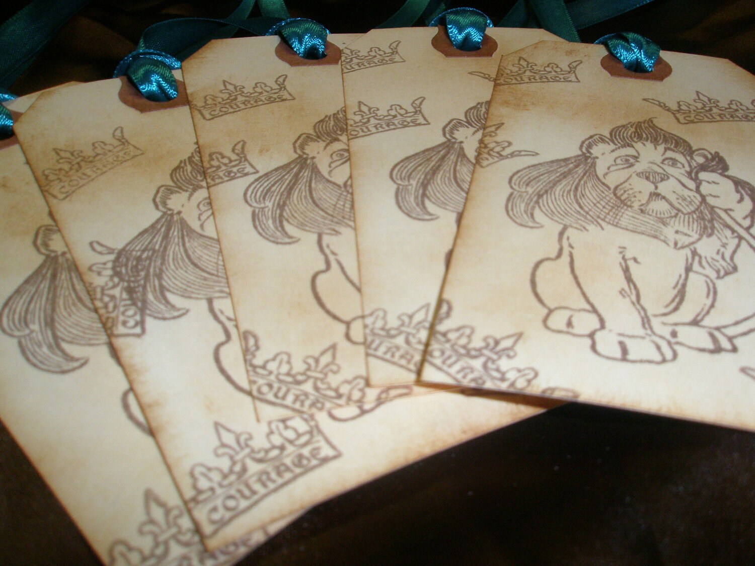 Wizard of Oz-cowardly Lion-courage-gift Tags-set of 5 | Etsy