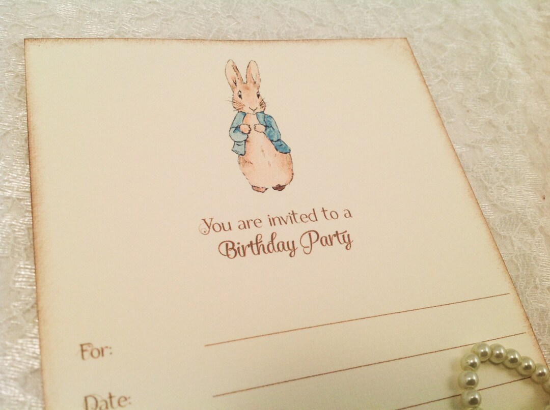 Peter Rabbit Birthday Party Invitations-first Birthday Party-diy ...