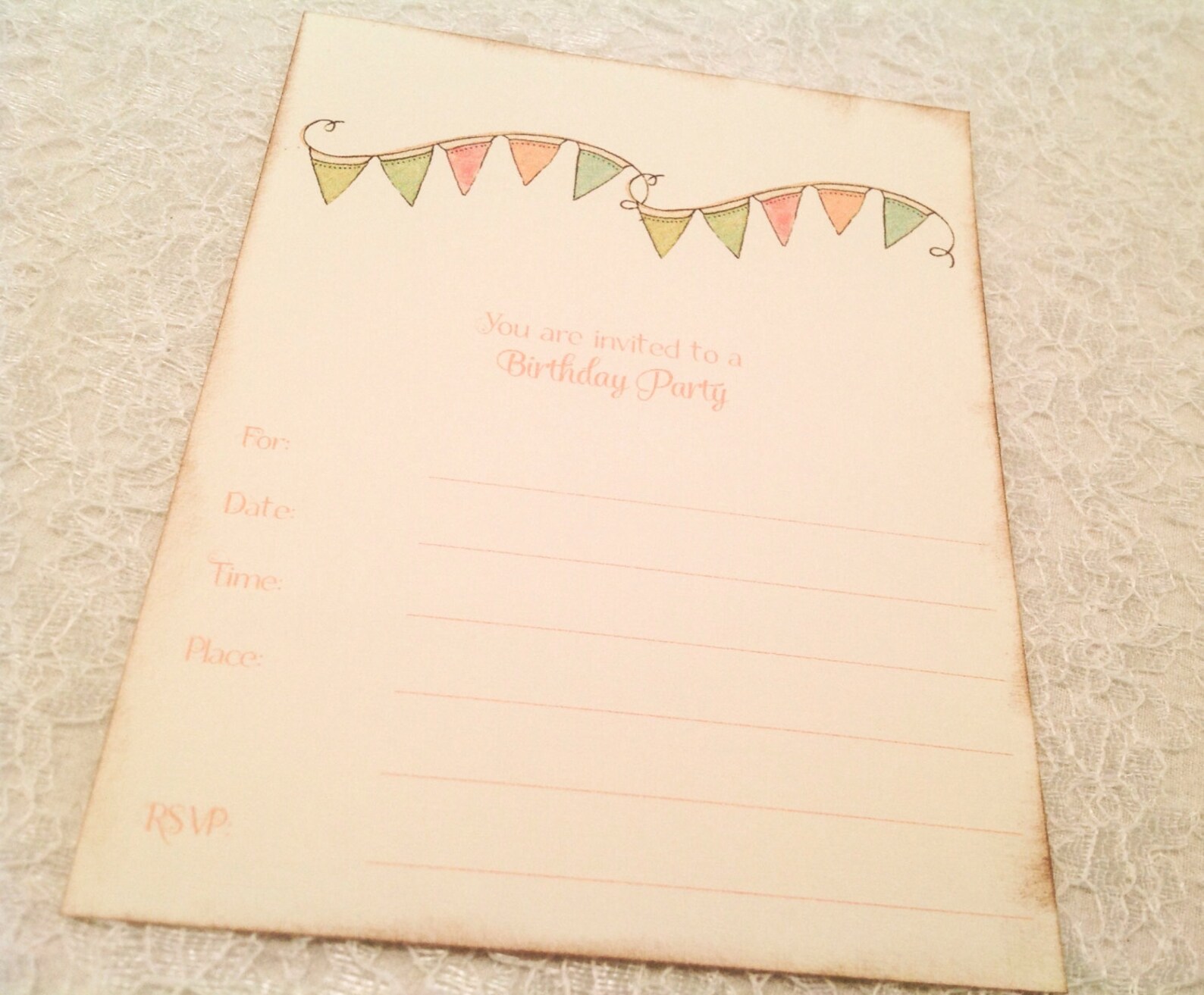 Fill in Blank Birthday Party Invitations-birthday Banner - Etsy