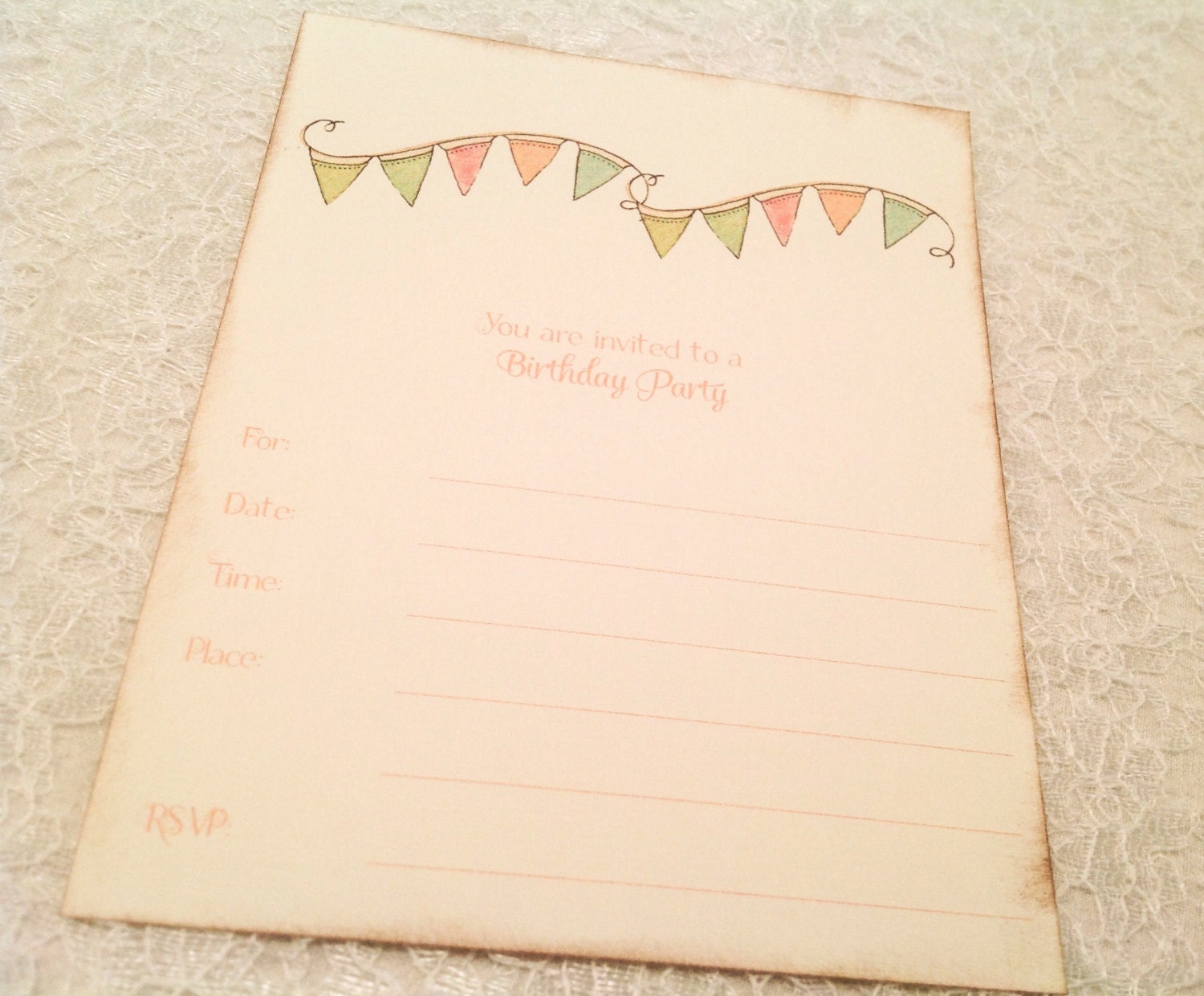 Fill in Blank Birthday Party Invitations-birthday Banner - Etsy