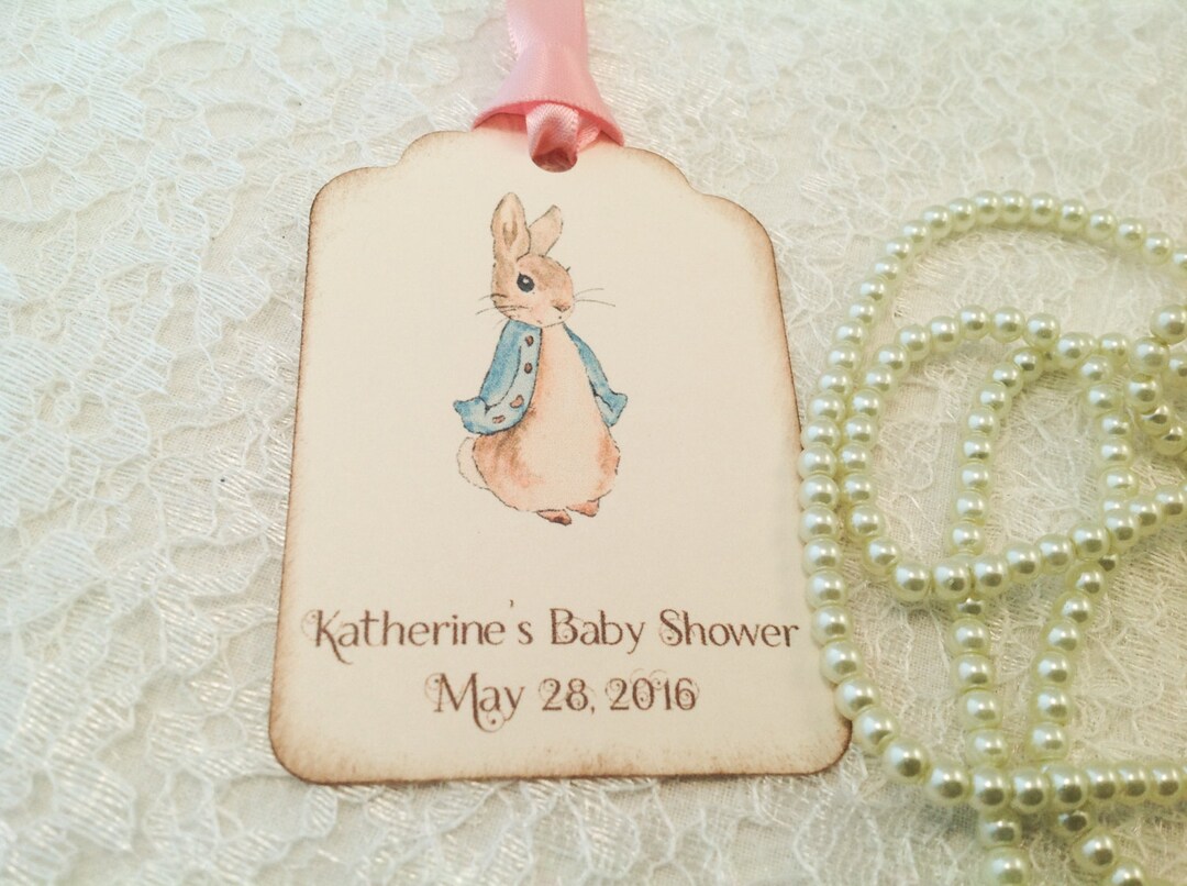 Personalized Favor Tags-peter Rabbit Tags- Gift Tags-watercolor Tag-set ...
