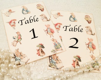 Rabbit Table Number - Etsy