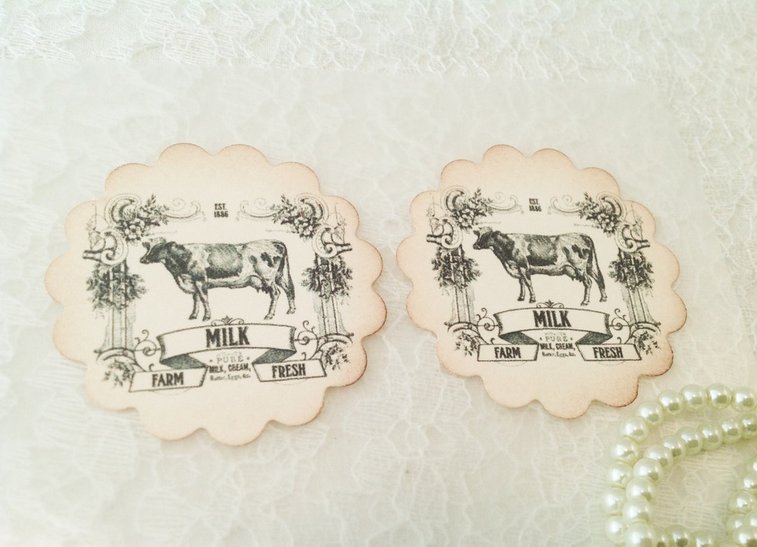 Farm Label Stickers Seals-cow Labels Stickers and Primitive Gifts-set ...