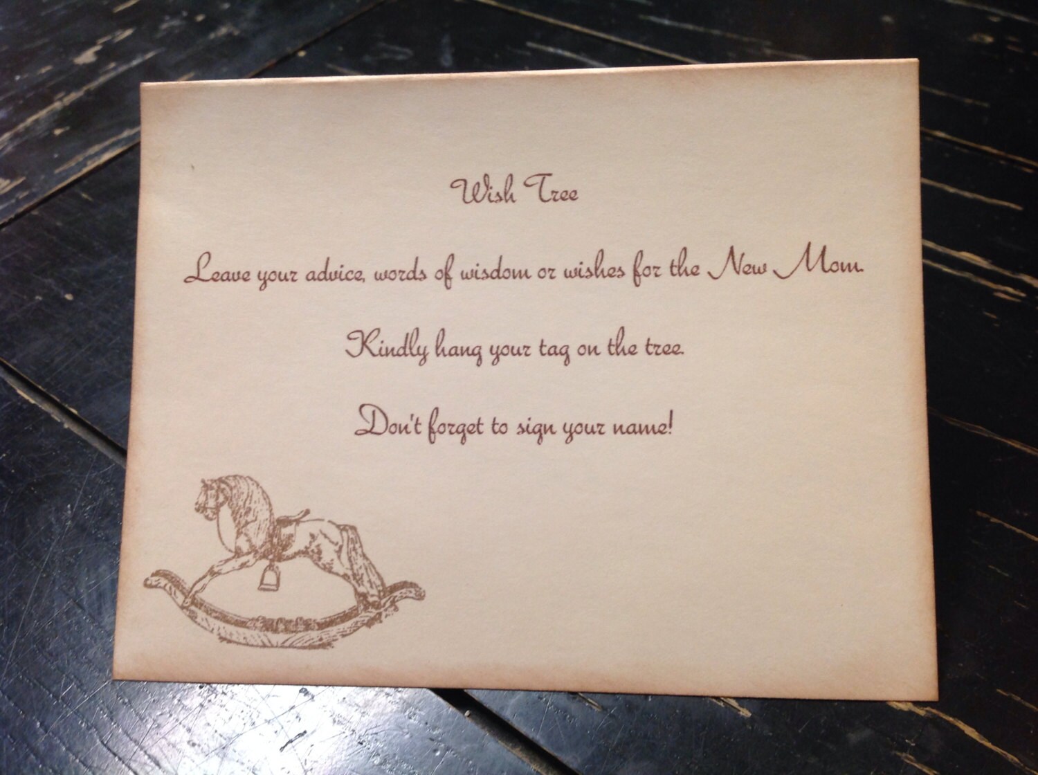 Wish Tree Instruction Card-gender Neutral Wish Tree - Etsy