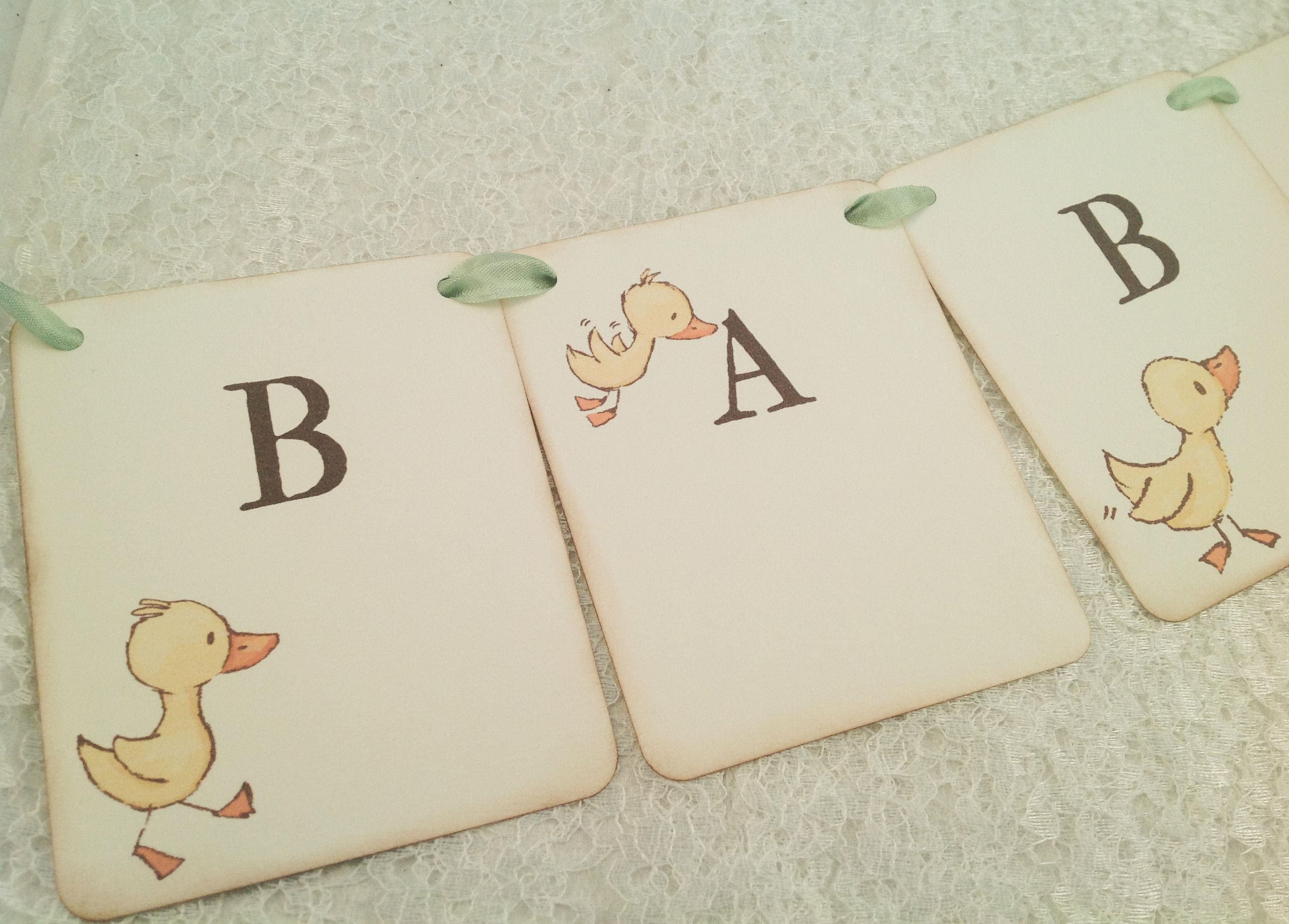 Baby Banner-duck Baby Shower Banner-baby Shower Decorations-baby Shower ...