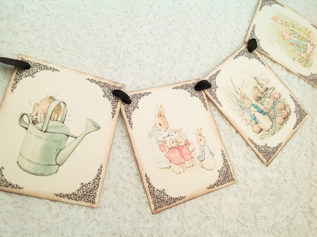 Peter Rabbit Banner-peter Rabbit Baby Shower Decorations-beatrix Potter ...