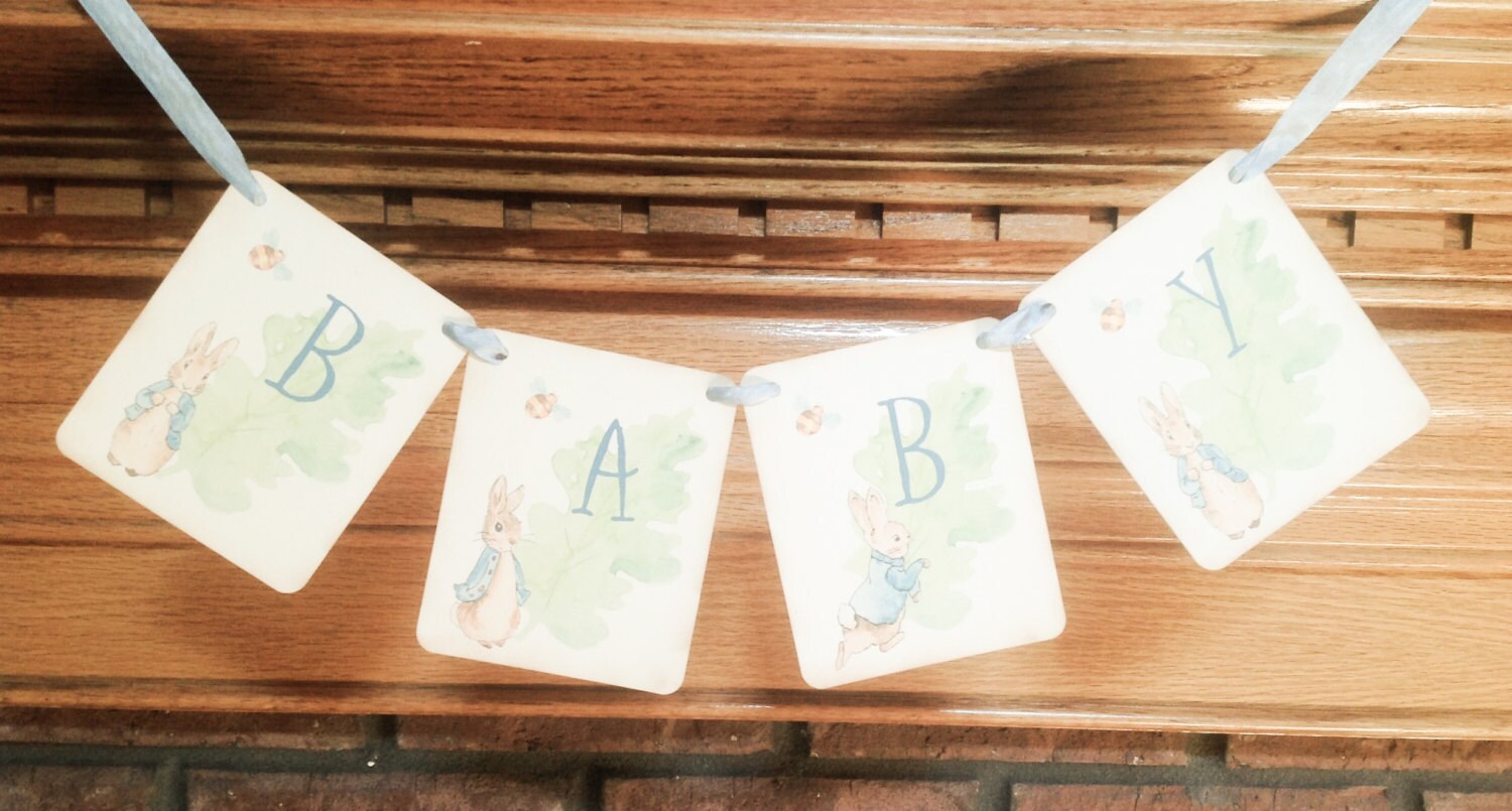 Peter Rabbit Banner-boy Baby Shower Banner-birthday Banner for | Etsy