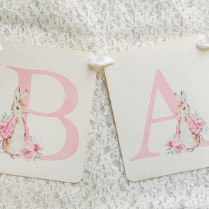 Peter Rabbit Baby Shower Banners for Girls-personalized Banners Signs ...