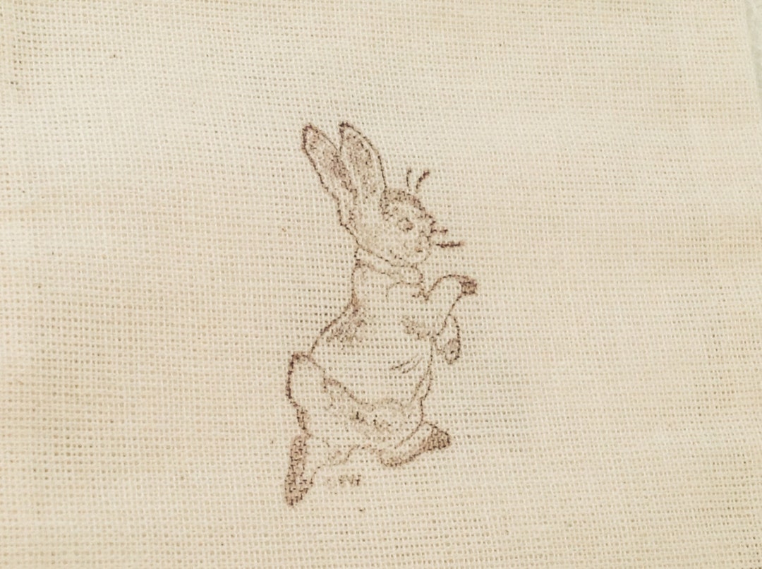 10 Peter Rabbit Muslin Bags,peter Rabbit Treat Favor Thank You Bags ...