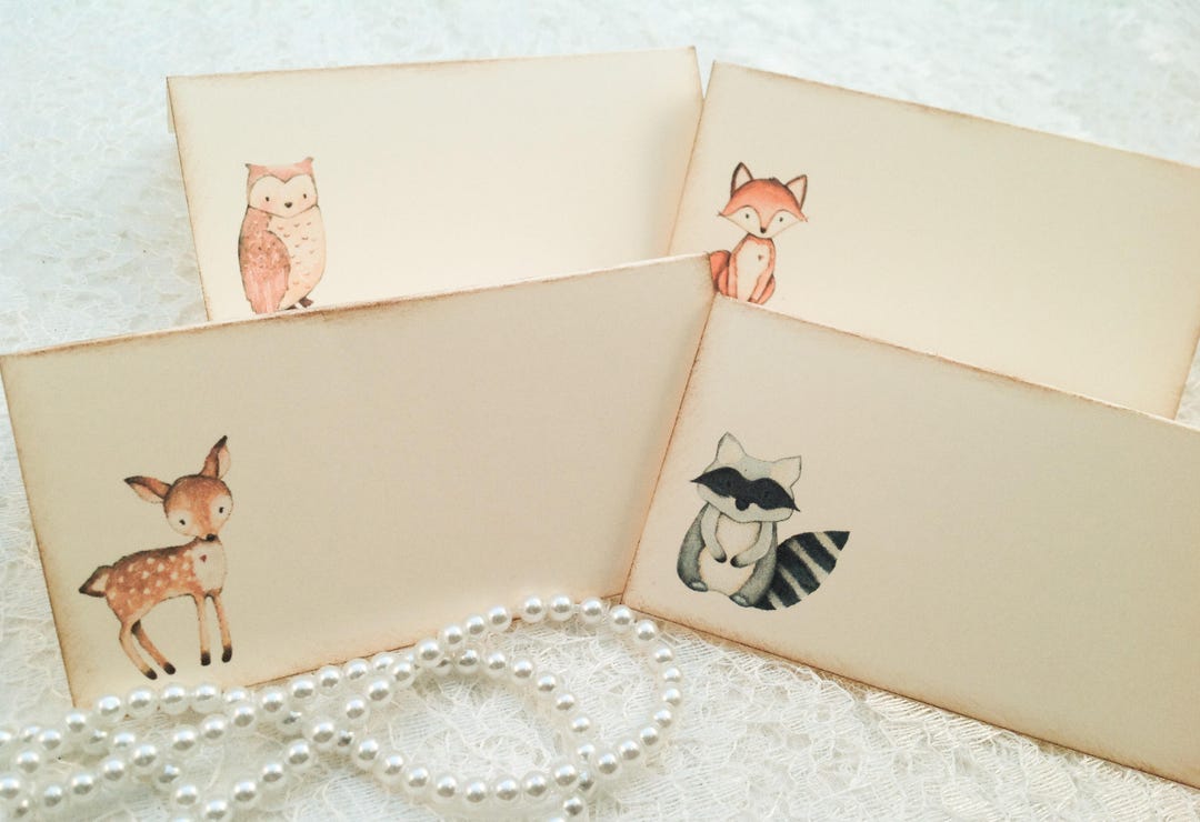 Woodland Placecards-woodland Candy Buffet Food Sign-animal Placecards ...