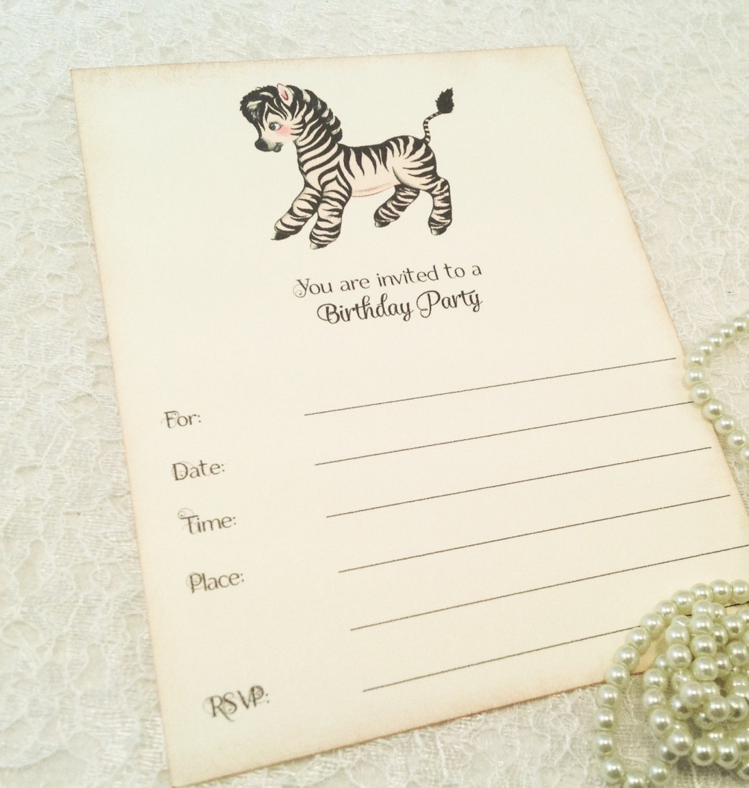 Fill in Blank Birthday Party Invitations-party Invites- Children's ...