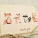 Woodland Thank You Note Cards-animal Note Cards-forest Friends | Etsy
