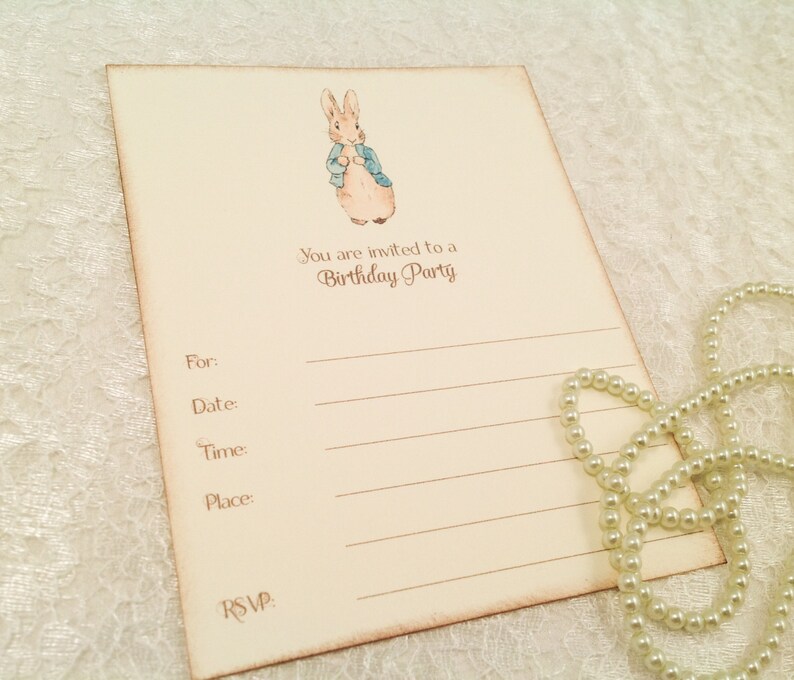 Peter Rabbit Birthday Party Invitations-first Birthday - Etsy