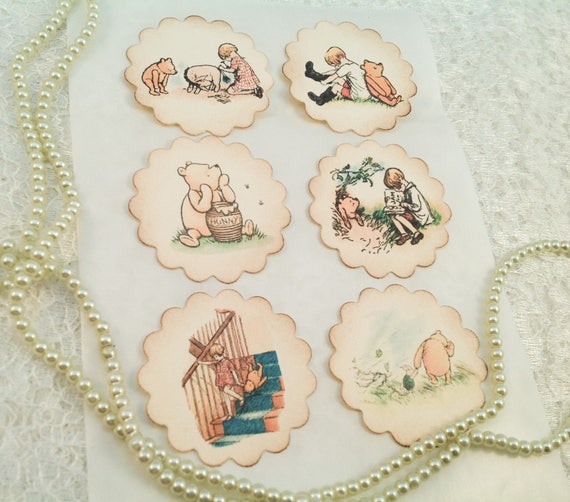 Pooh stickers-Winnie the Pooh Baby Shower Birthday | Etsy