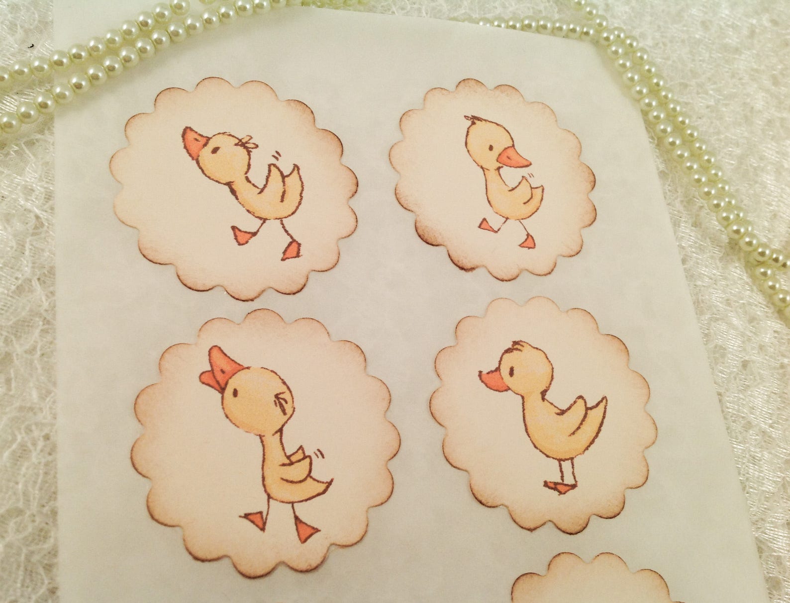 Yellow Duck Stickers-duck Baby Shower Birthday Favors-yellow | Etsy