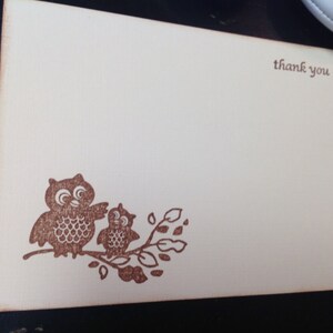 Owl Thank You Cards and Stationery-owl Theme Baby Shower and - Etsy