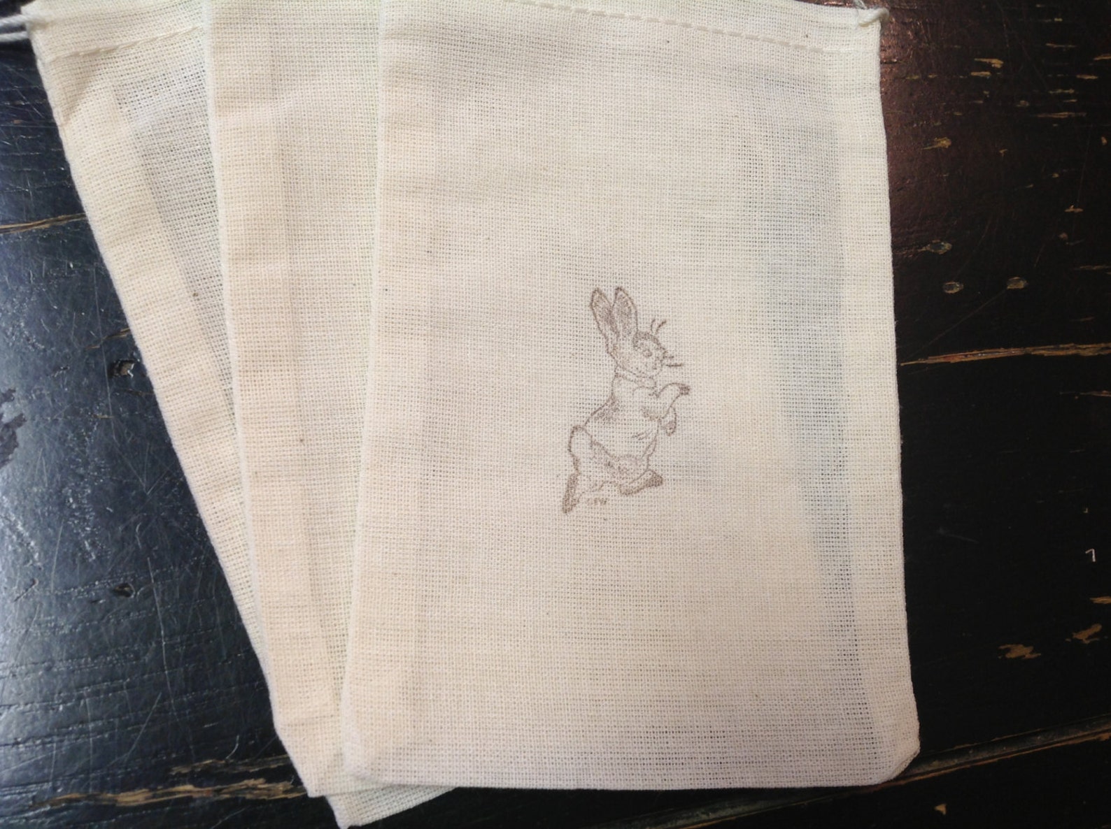 10 Peter Rabbit Muslin Bagspeter Rabbit Treat Favor Thank You | Etsy