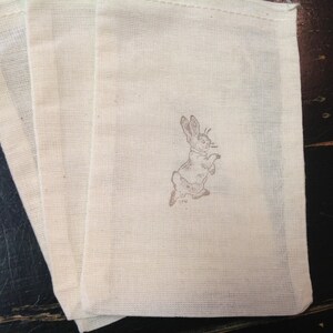 10 Peter Rabbit Muslin Bags,peter Rabbit Treat Favor Thank You Bags ...