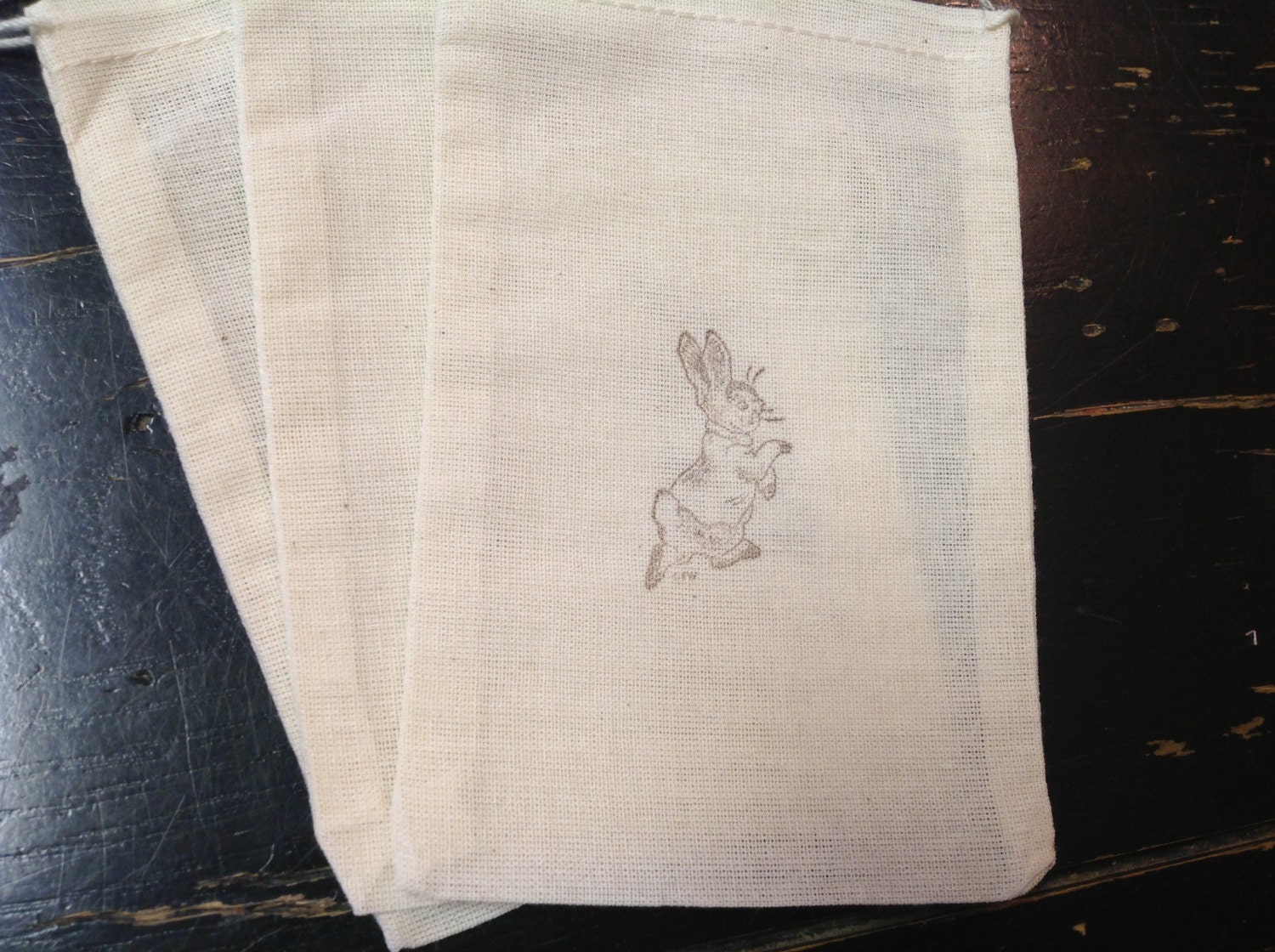 10 Peter Rabbit Muslin Bagspeter Rabbit Treat Favor Thank You | Etsy