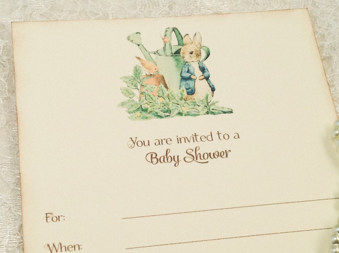 Baby Shower Invitations-peter Rabbit Shower-gender Neutral Invited ...