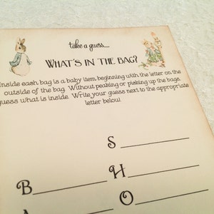 Peter Rabbit Bingo Cards Games-peter Rabbit Baby Shower Fill in Blank ...