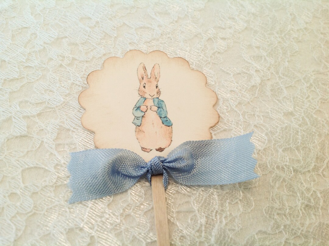 Peter Rabbit Cupcake Topper-baby Shower Decorations-cake Toppers-food ...