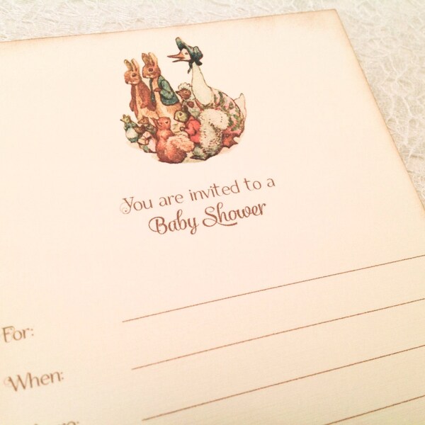 Beatrix Potter Baby Shower Invitations - Etsy