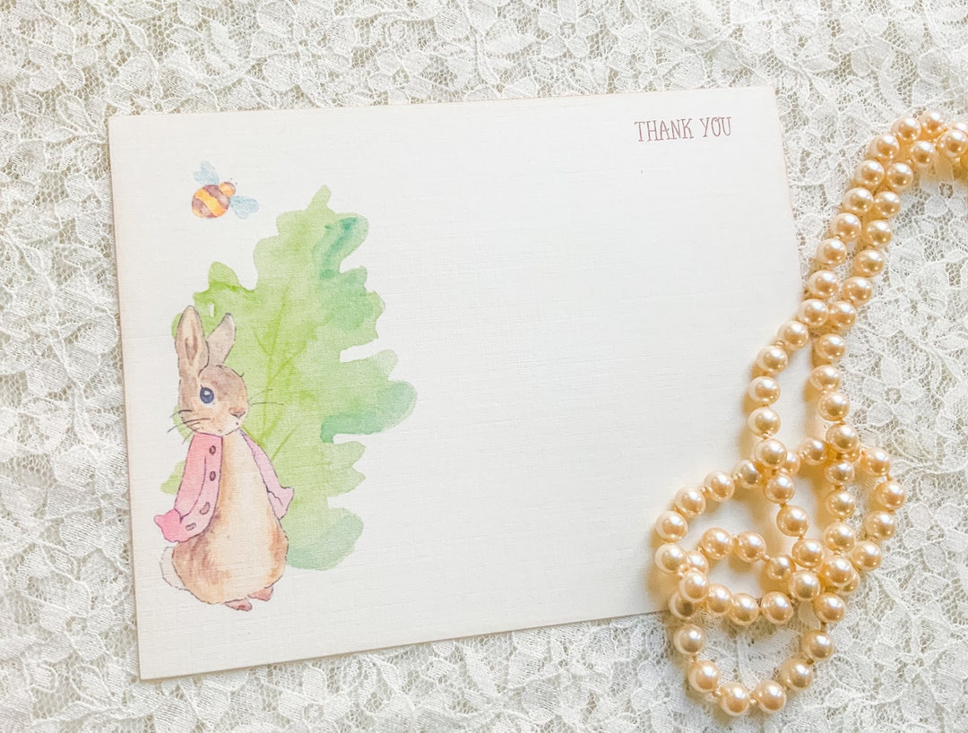 Peter Rabbit Pink Coat Thank You Note Cards-thank You Card and Note ...
