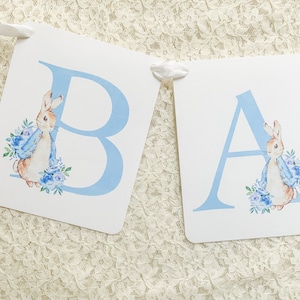Peter Rabbit Baby Boy Shower Banner Garland Sign-peter Rabbit Birthday ...