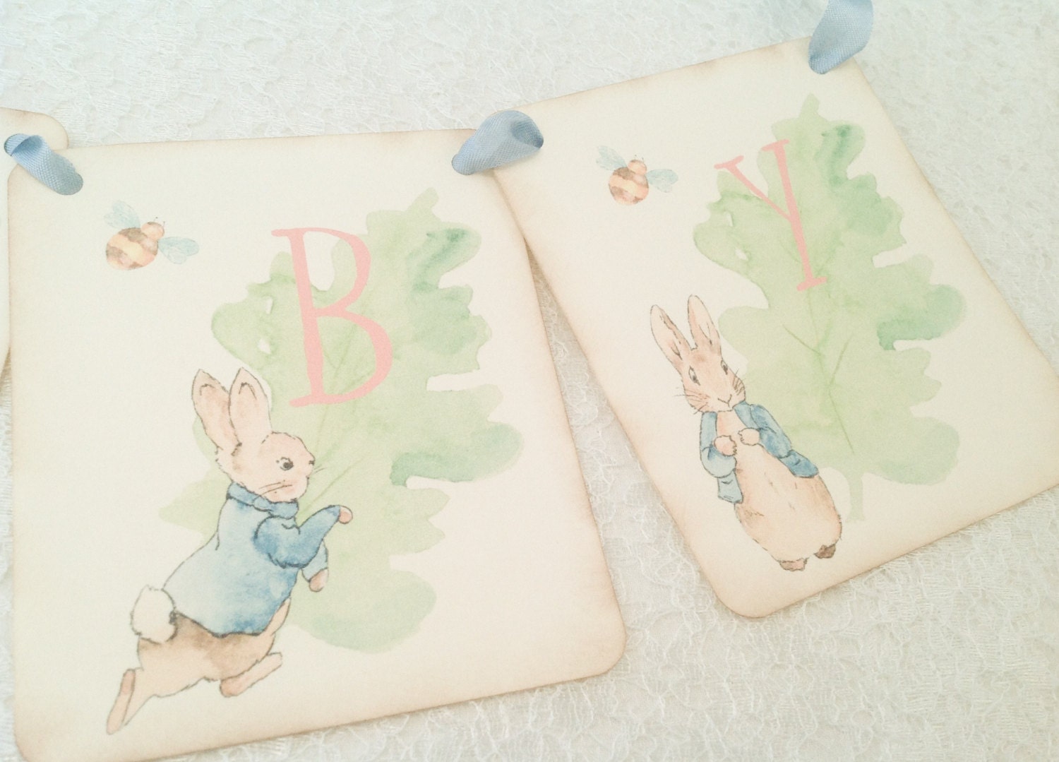 Peter Rabbit Baby Shower Banners for Girls-personalized Banners Signs ...