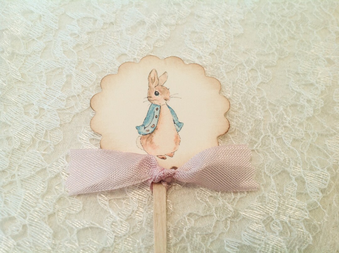 Peter Rabbit Cupcake Topper-baby Shower Decorations-cake Toppers-food ...