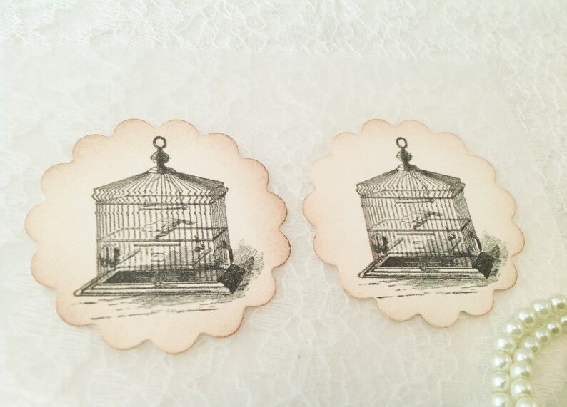 Bird Cage Seal-bird Sticker Label-bird Cage Favor Tag | Etsy