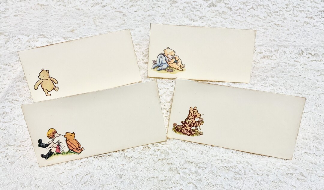 Winnie the Pooh Placecards-classic Pooh Food Cards-name Card-place ...