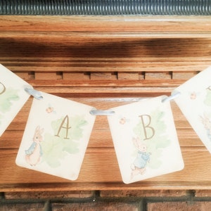 Peter Rabbit Baby Shower Banner Garland Sign-peter Rabbit Birthday ...