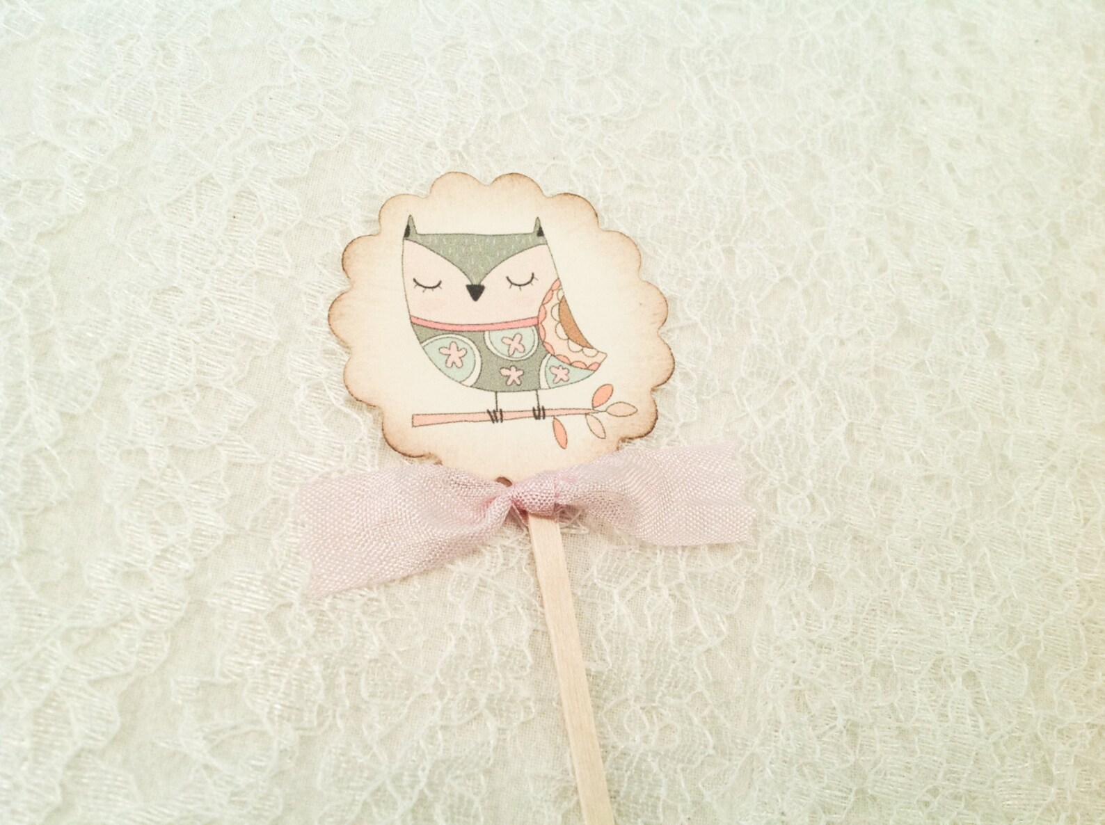 Owl Cupcake Pick Toppers-owl Cake Decorations-baby Shower - Etsy