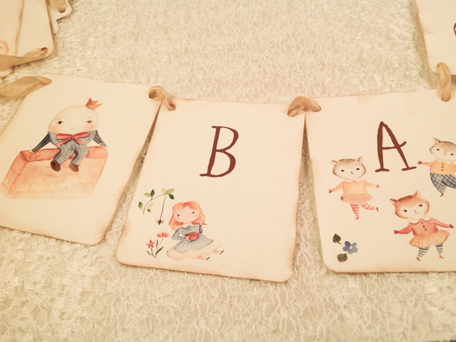 Nursery Rhyme Banner-humpty Dumpty Storybook Banner-welcome Baby Banner ...