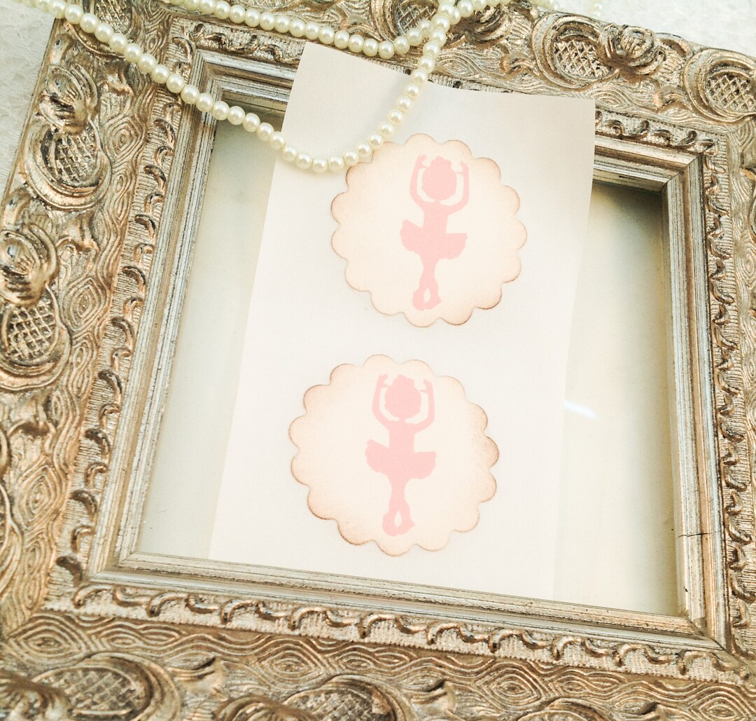 Pink Ballerina Stickers-princess Ballet Tea Party Stickers and Party ...