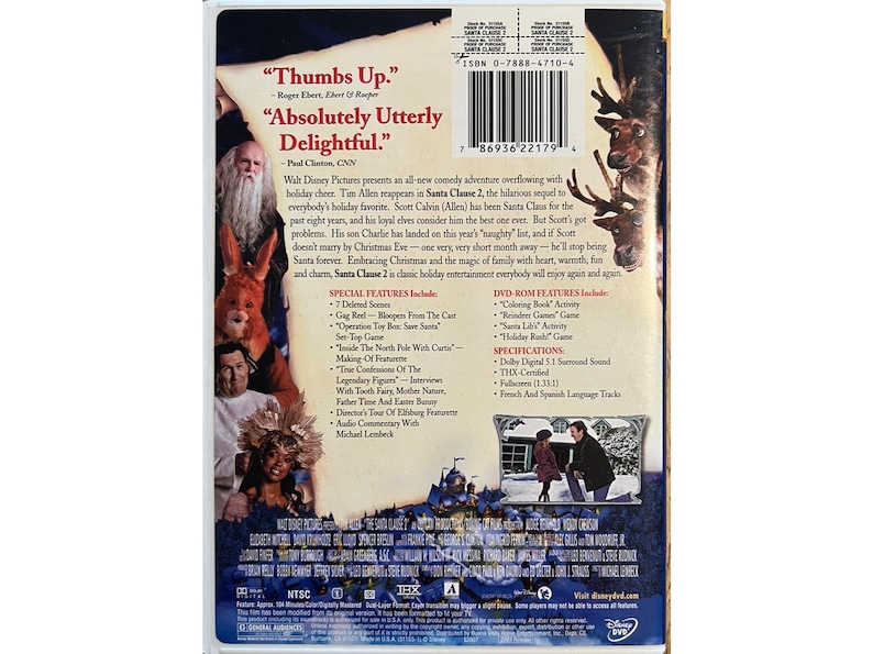 The Santa Clause 2 (DVD, 2003, Full Screen Edition) - Like New - Etsy