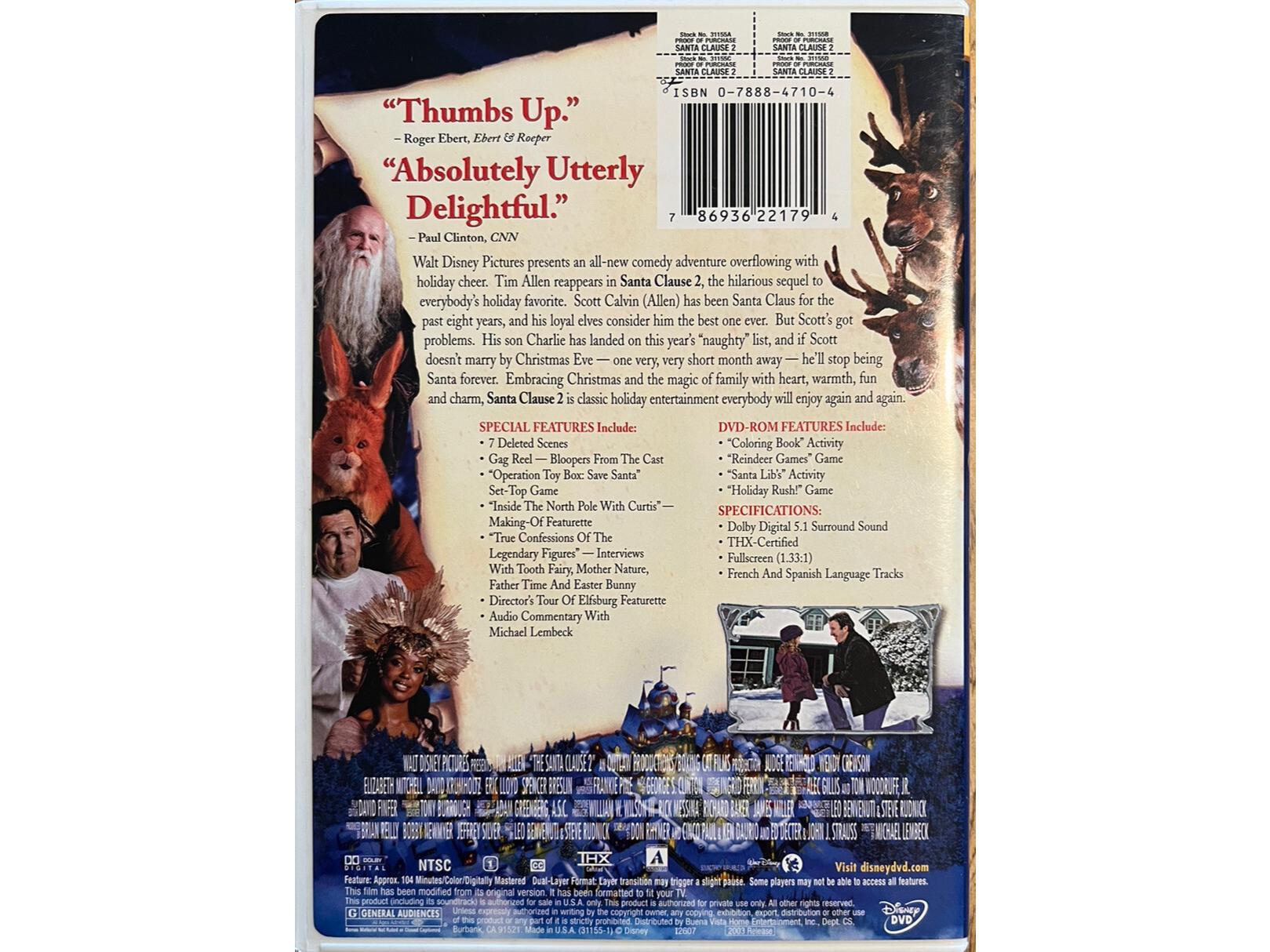 The Santa Clause 2 (DVD, 2003, Full Screen Edition) - Like New - Etsy